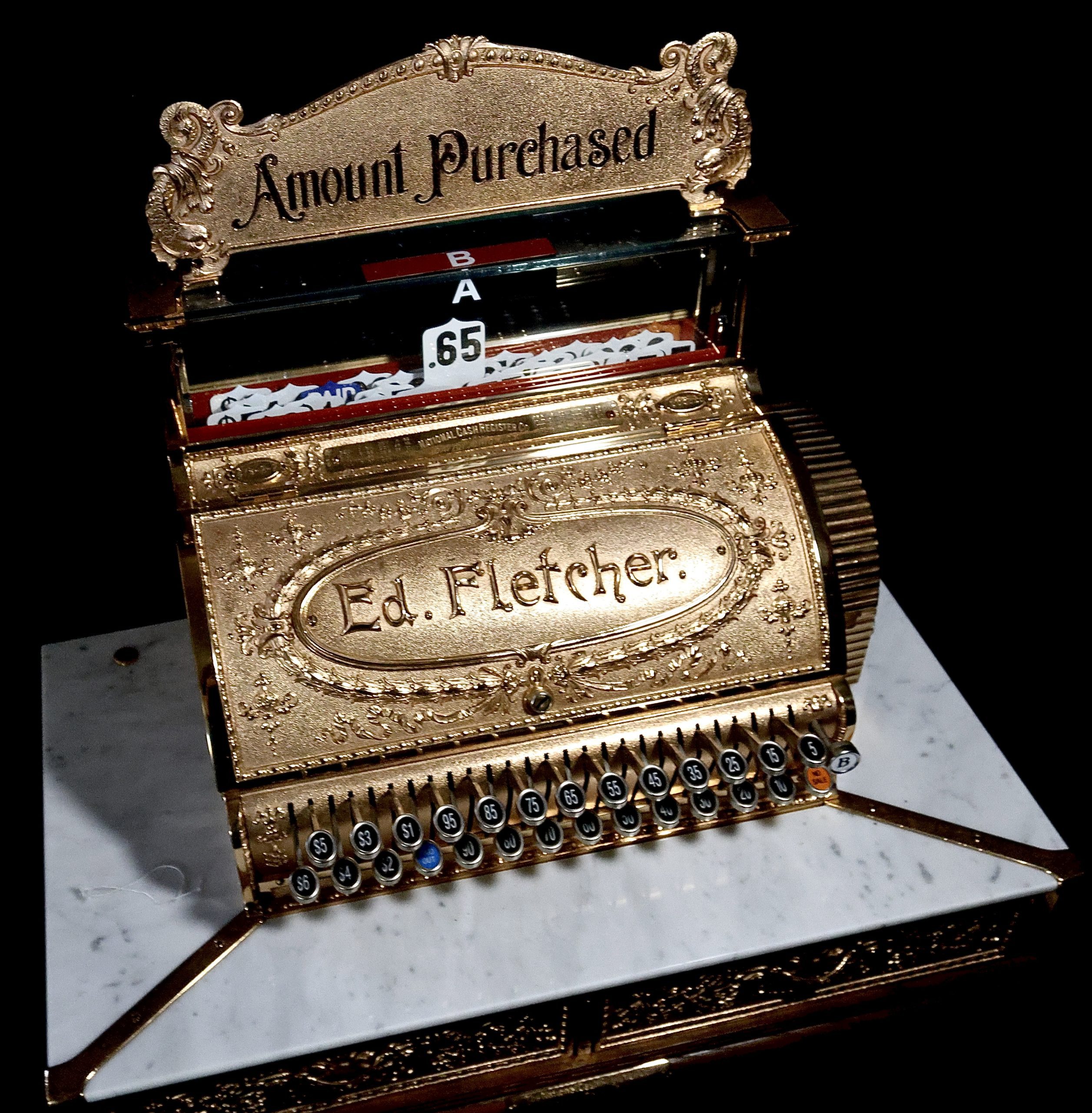 Restored Double Drawer Cash Register - Vintage Finds Antiques