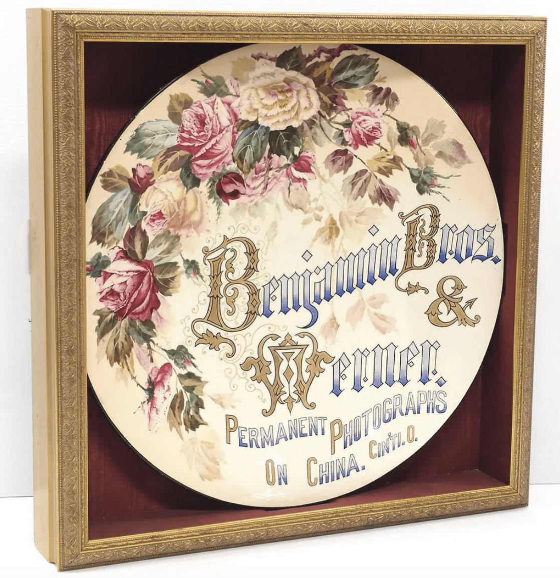 Large Fine China Advertising Plate - Vintage Finds Antiques